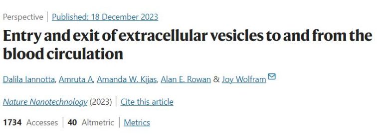 Entry and Exit of Extracellular Vesicles into and from the Blood ...